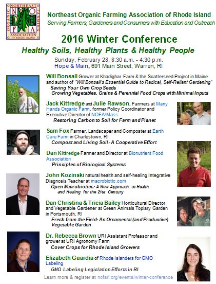 NOFA/RI Winter Conference: Healthy Soils, Healthy Plants, Healthy ...